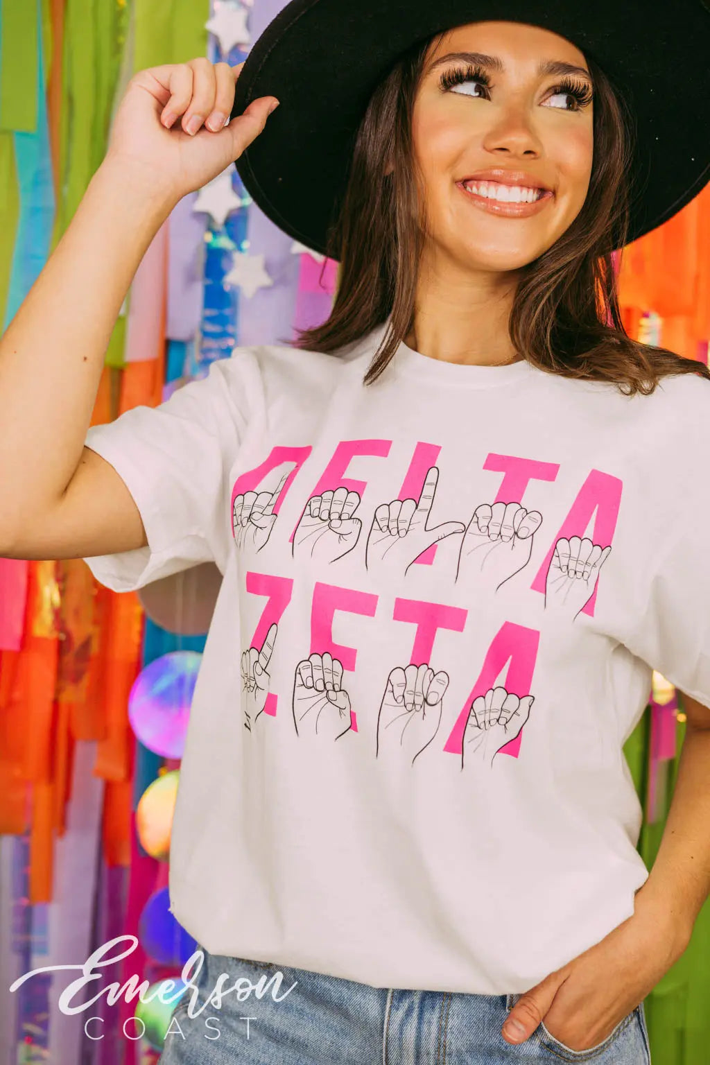 Delta Zeta Sign Language Tshirt - Emerson Coast