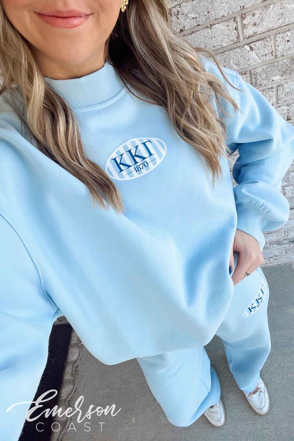 Kappa Light Blue Breeze Mockneck and Pants Set - Emerson Coast