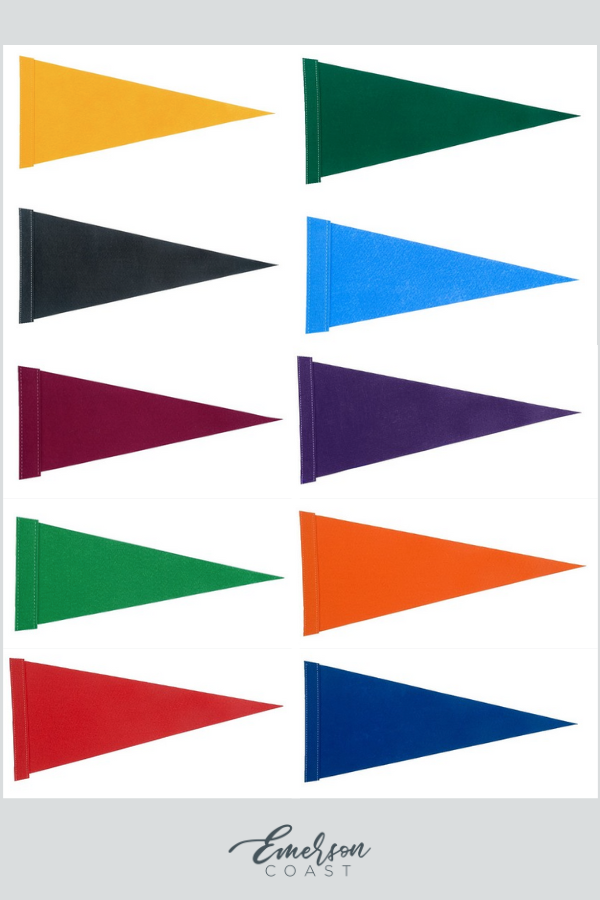 Sorority Felt Pennant Banner - Emerson Coast