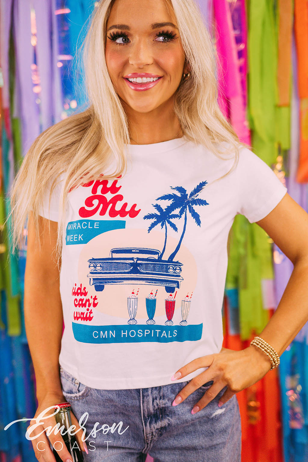 Phi Mu Philanthropy Miracle Week Retro Car Tee - Emerson Coast