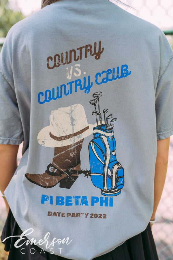 Pi Phi Country v Country Club Tshirt - Emerson Coast