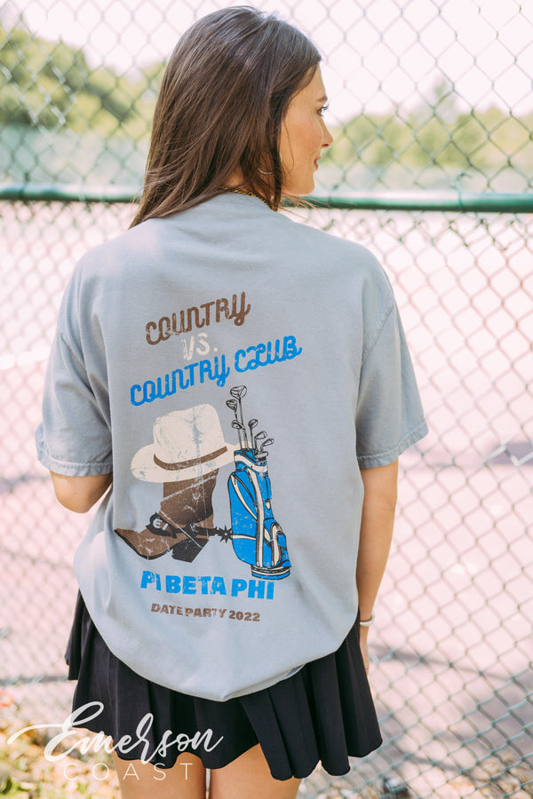 Pi Phi Country v Country Club Tshirt - Emerson Coast