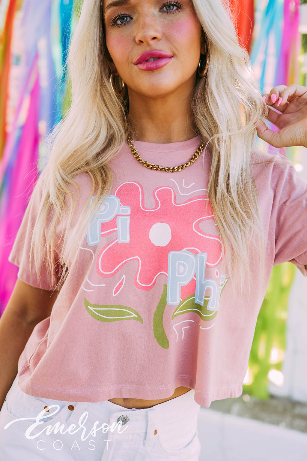 Pi Phi Flower Tee - Emerson Coast