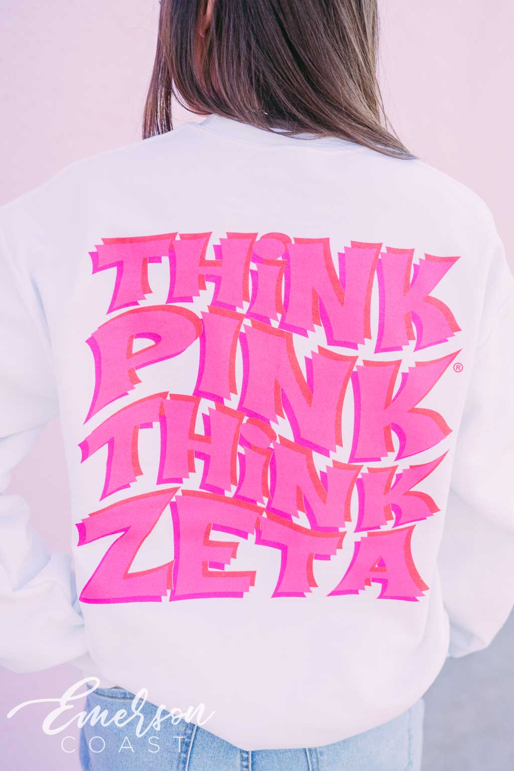 Zeta Think Pink Sweatshirt - Emerson Coast