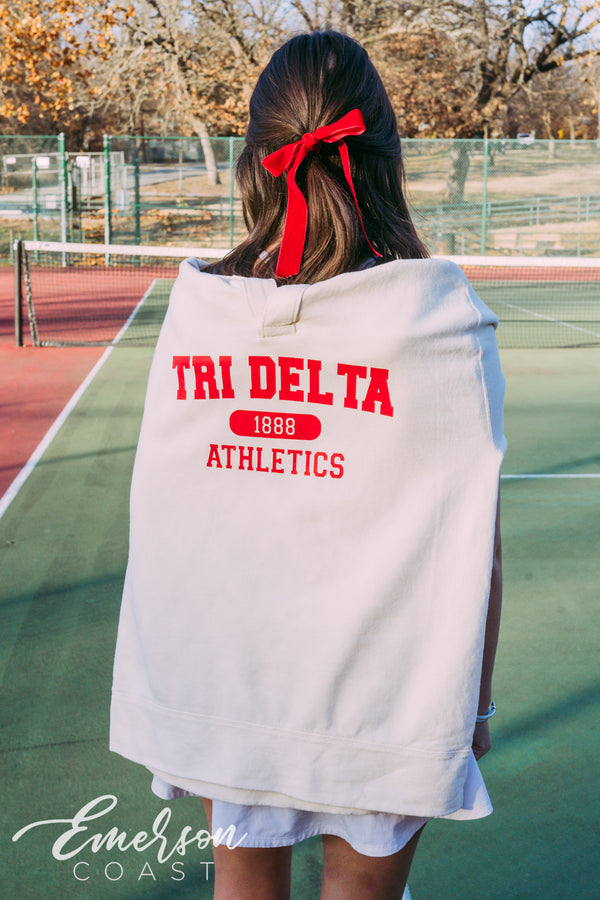 Tri Delta Athletics Oversized Collared Crew - Emerson Coast