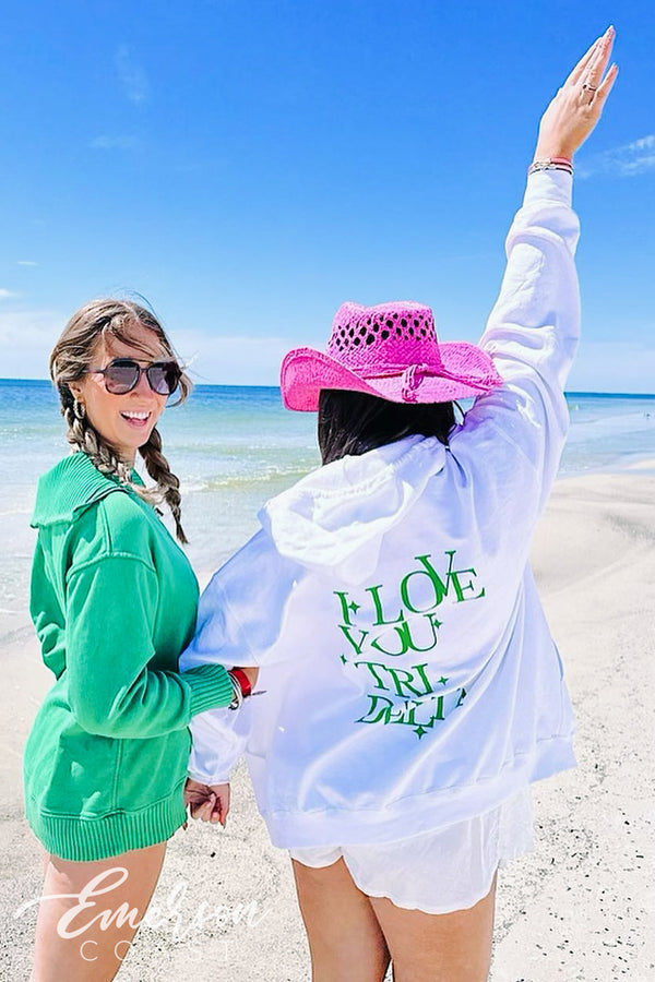Tri Delta Spring Break Zip Up Hoodie - Emerson Coast