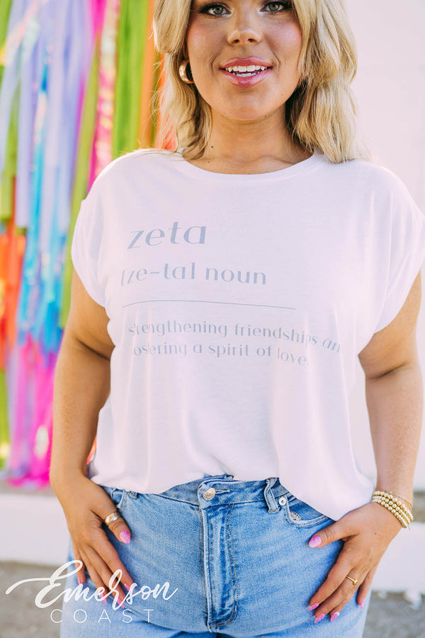 Zeta Definition Rolled Cuff Tee - Emerson Coast