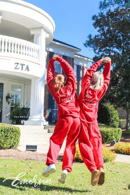 Zeta Bright Red Lucky Matching Set - Emerson Coast