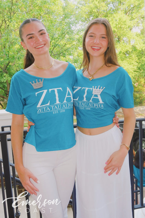 Zeta Tau Alpha Jade Recruitment Slouchy Tee - Emerson Coast