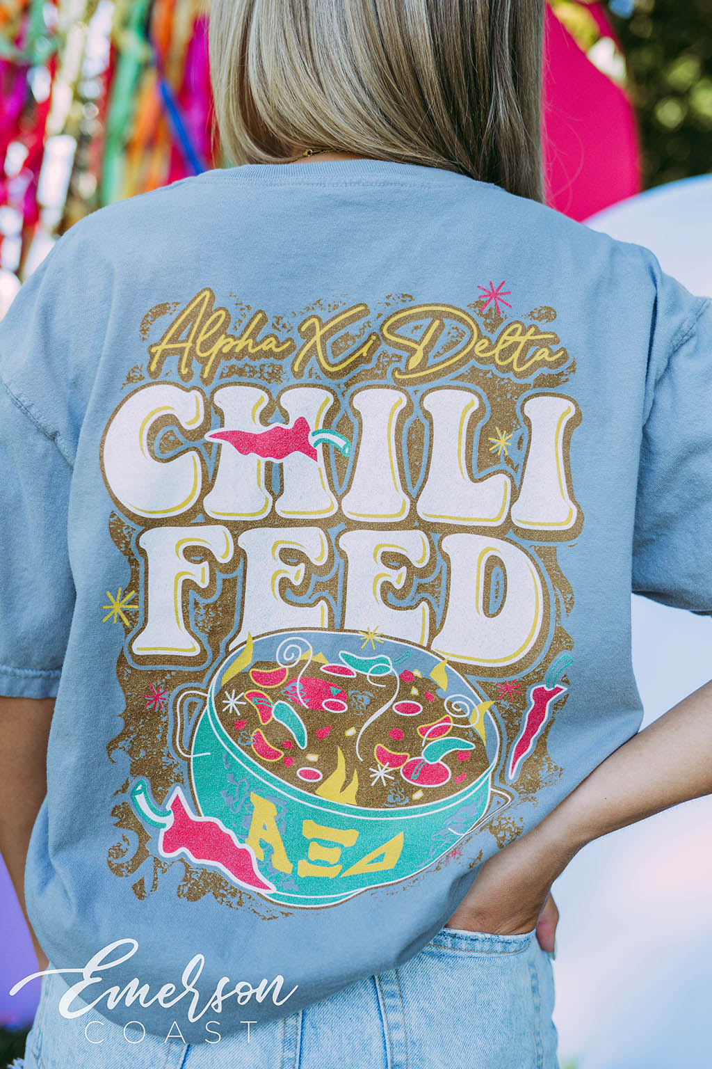 Alpha Xi Delta Philanthropy Chili Feed Tee - Emerson Coast