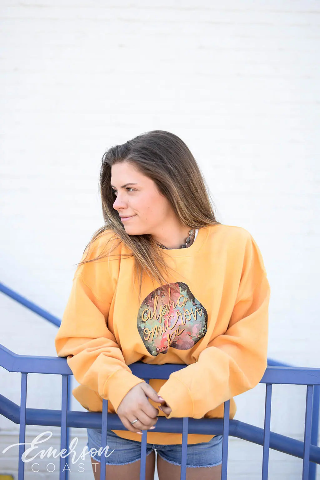 AOII Paint Splatter Sweatshirt - Emerson Coast