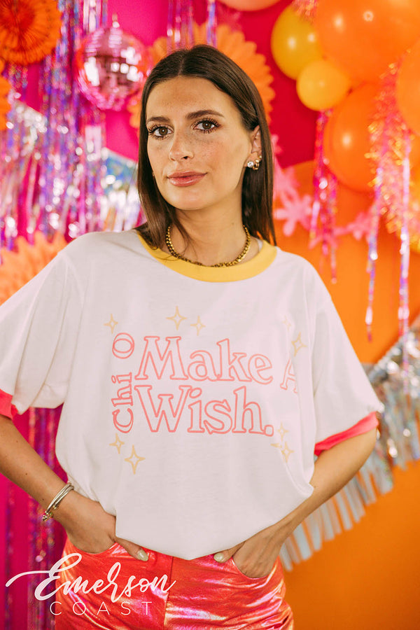Chi Omega Philanthropy Make A Wish Twinkle Star Colorblock Ringer ...