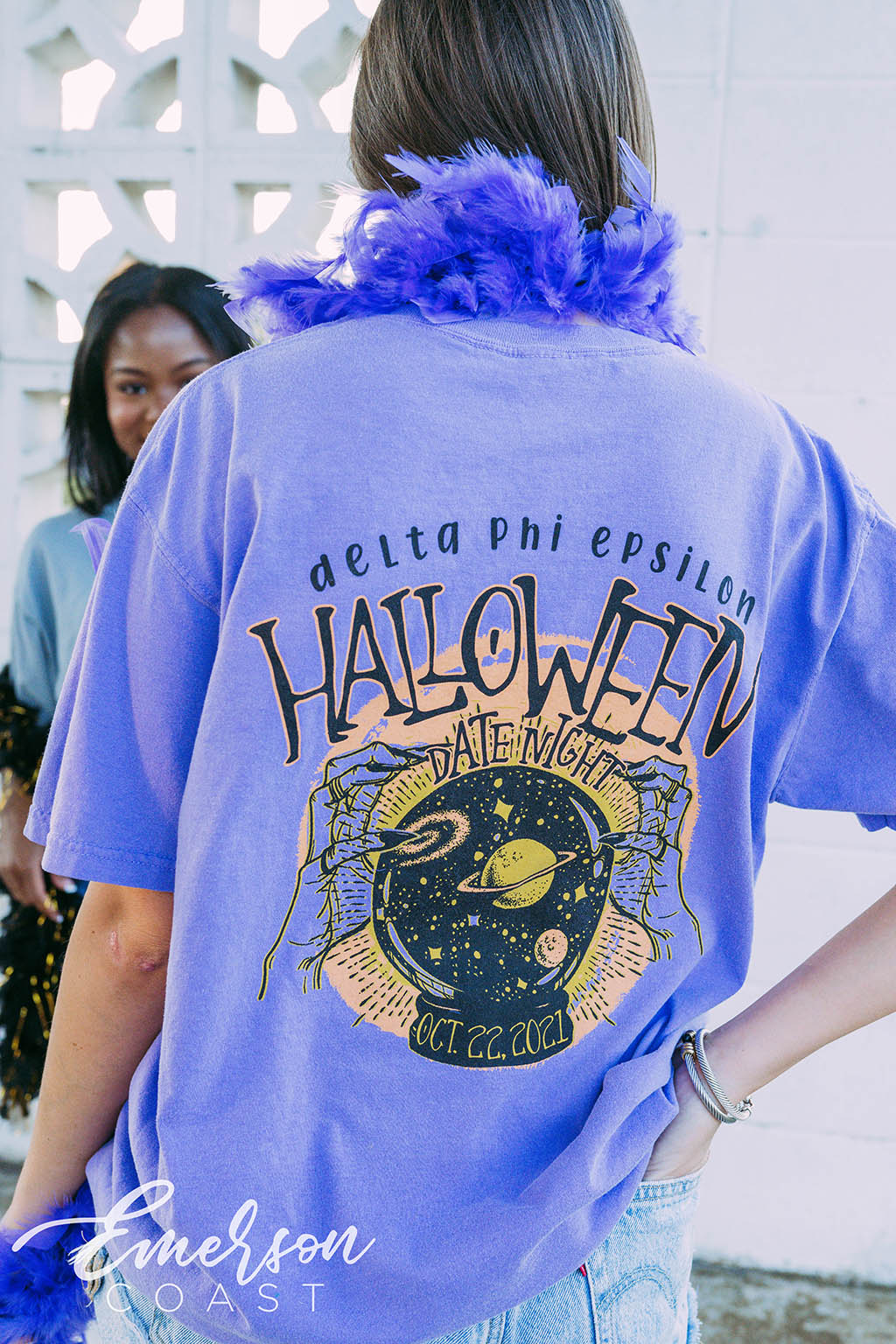 Delta Phi Epsilon Halloween Date Night Tee - Emerson Coast