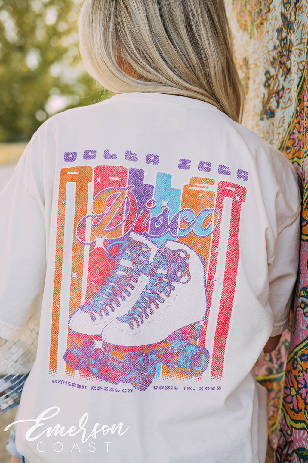 Delta Zeta Function Roller Disco Tee - Emerson Coast