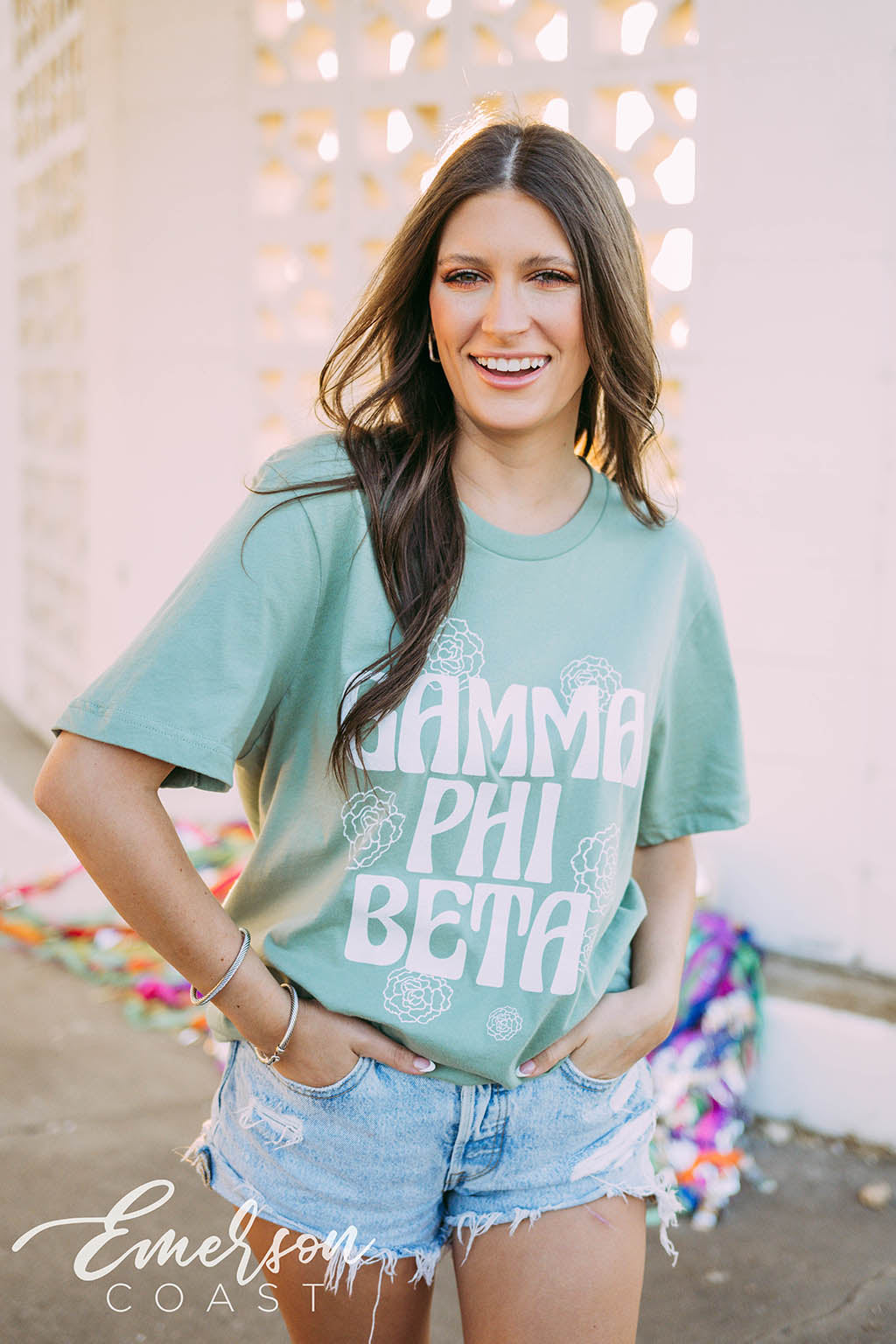 Gamma Phi Beta PR Floral Tee - Emerson Coast
