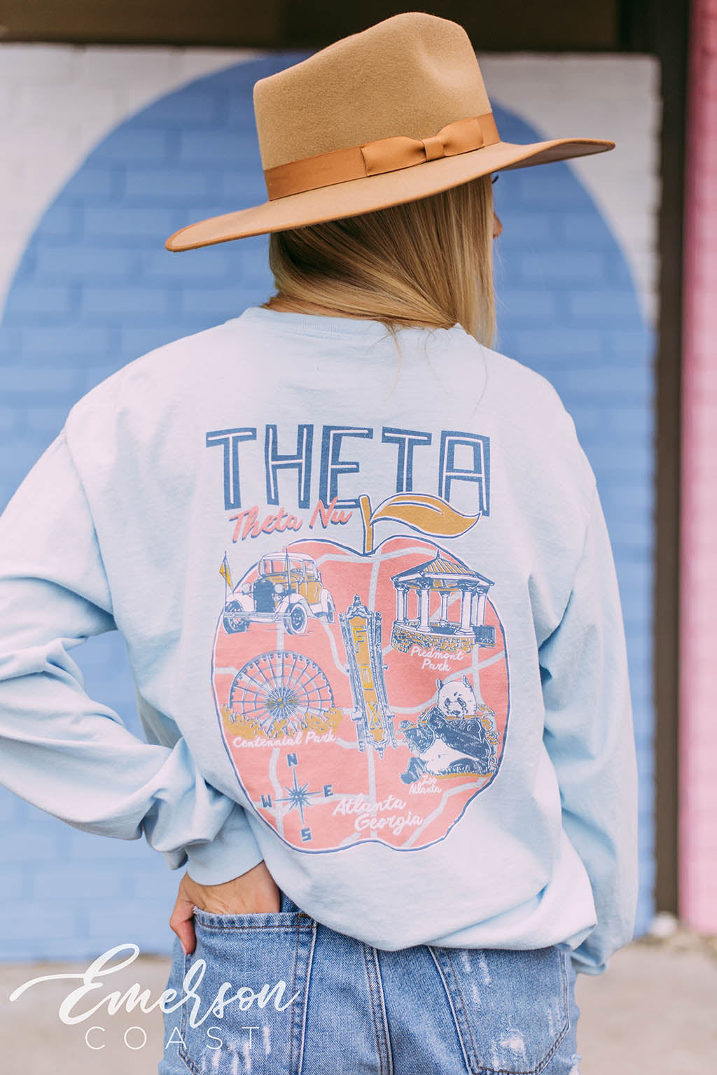 Kappa Alpha Theta Georgia Long Sleeve Tee - Emerson Coast