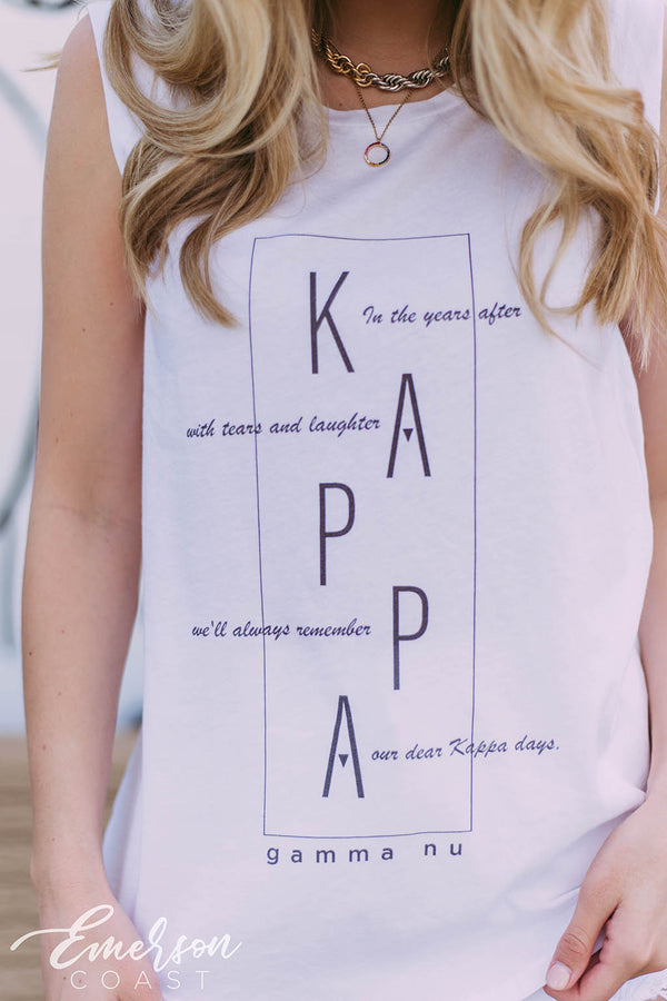 Kappa Kappa Gamma Scrabble PR Tank - Emerson Coast