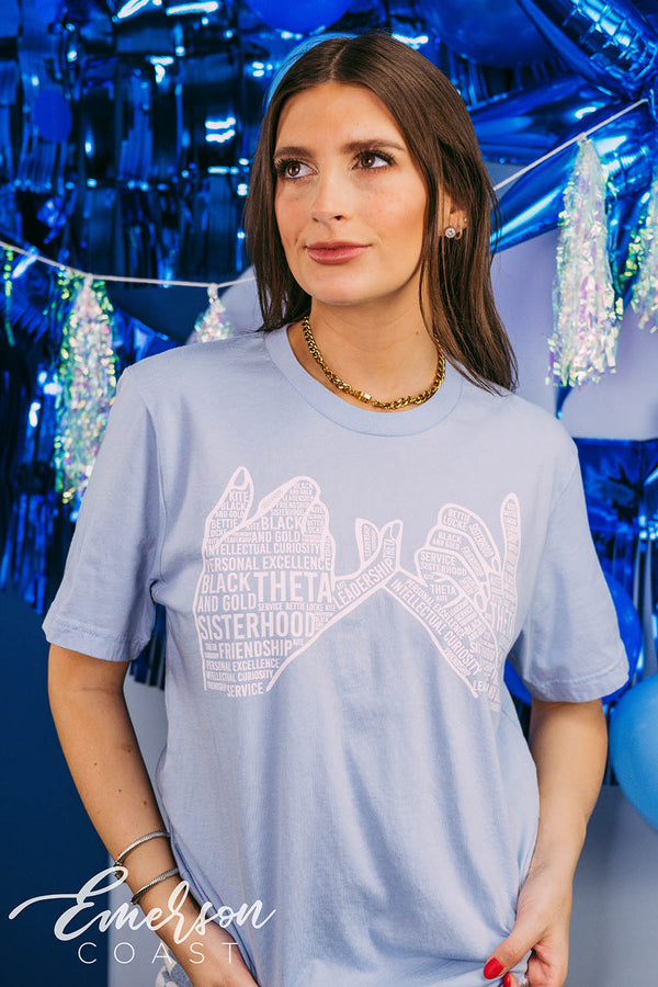 Kappa Alpha Theta PR Pinky Promise Tee - Emerson Coast