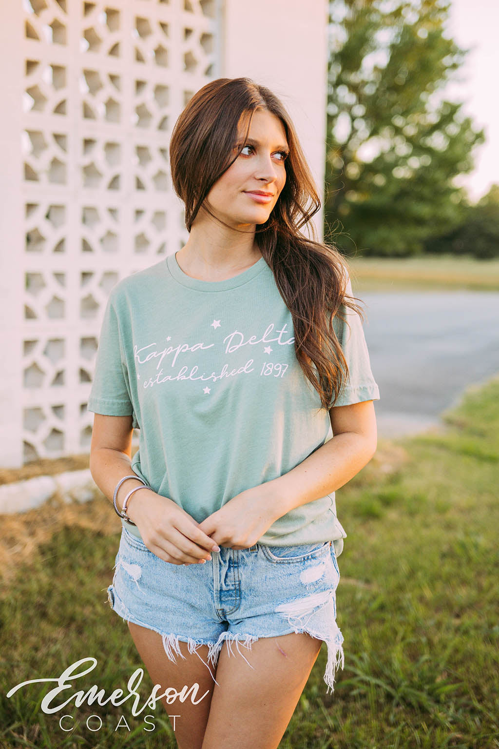 Kappa Delta PR Cursive Tee - Emerson Coast