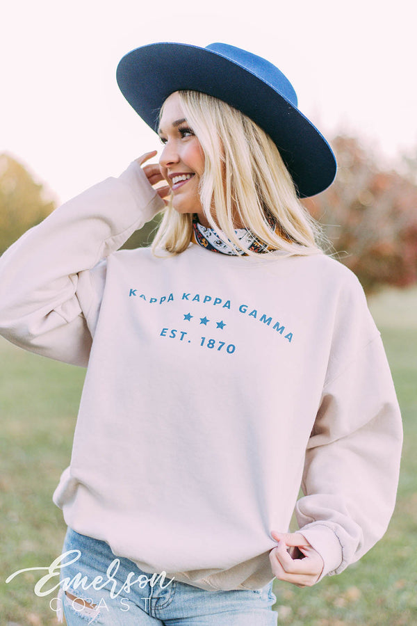 Kappa Kappa Gamma Simple Sand Sweatshirt - Emerson Coast