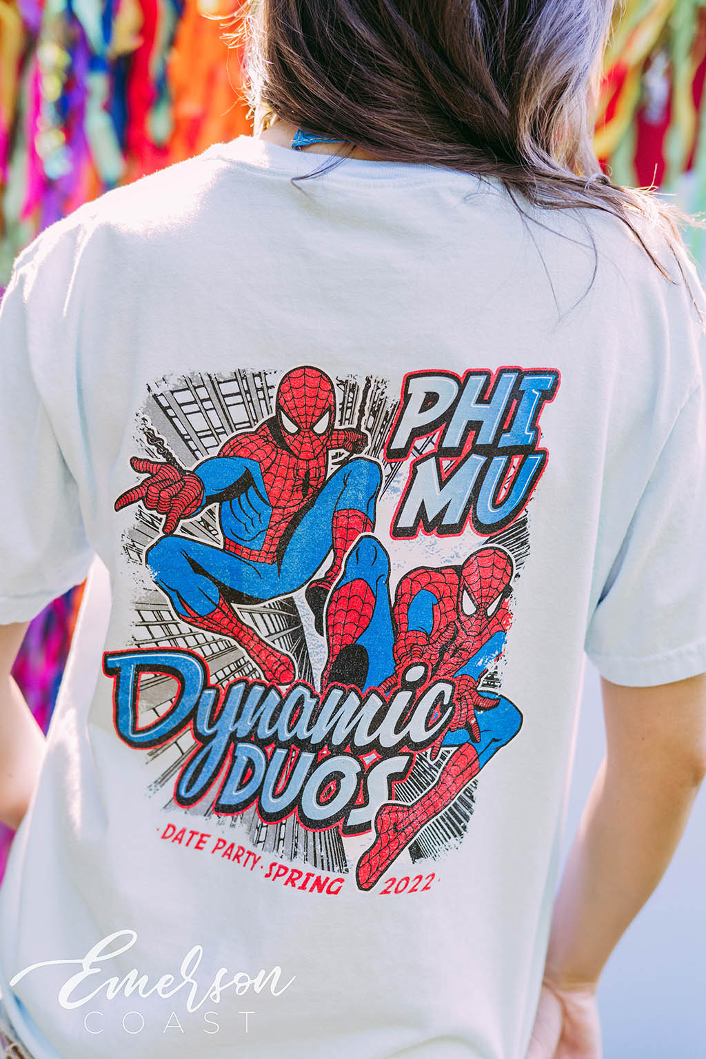 Phi Mu Dynamic Duos Spiderman Tee - Emerson Coast