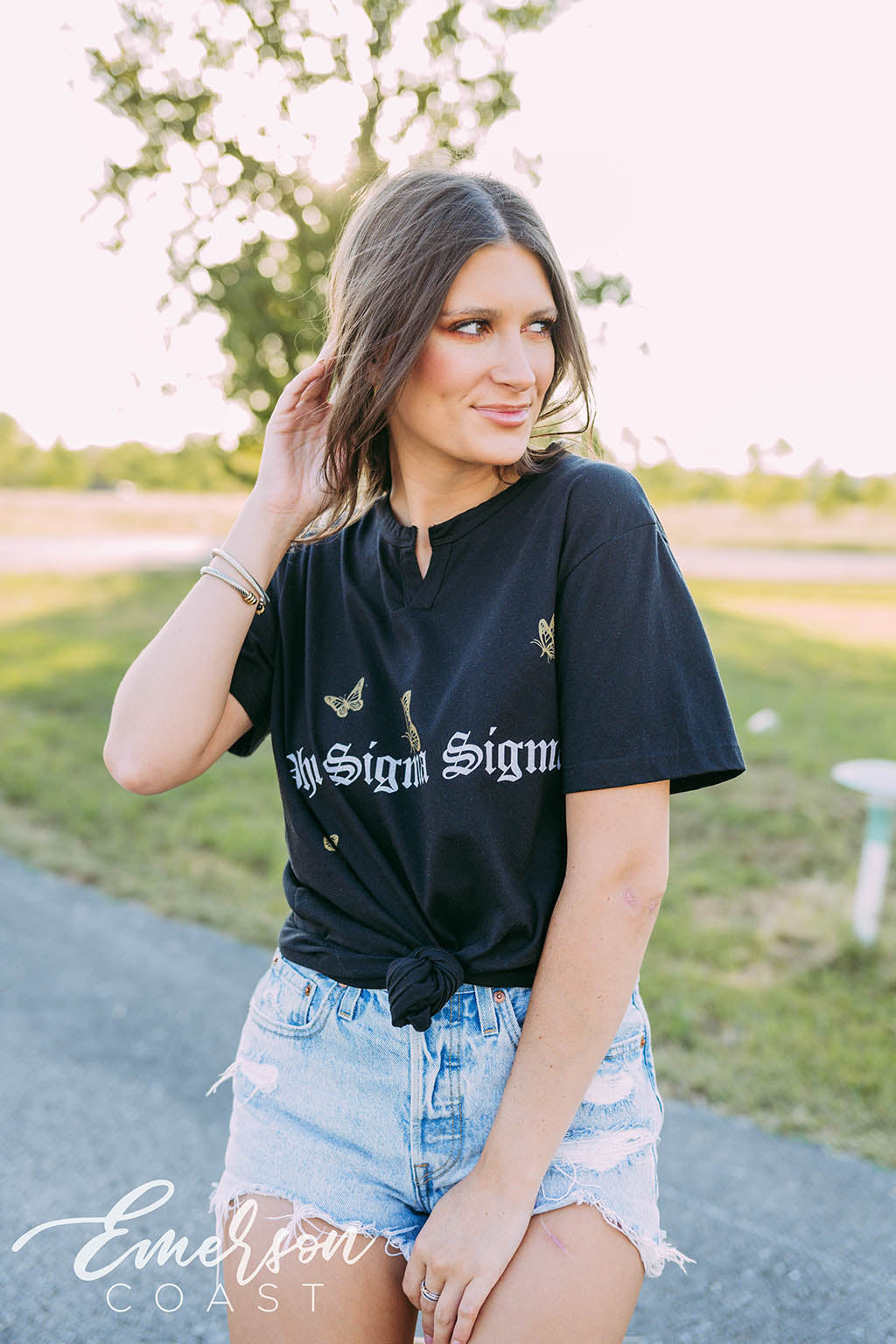 Phi Sigma Sigma PR Butterfly Notch Tee - Emerson Coast