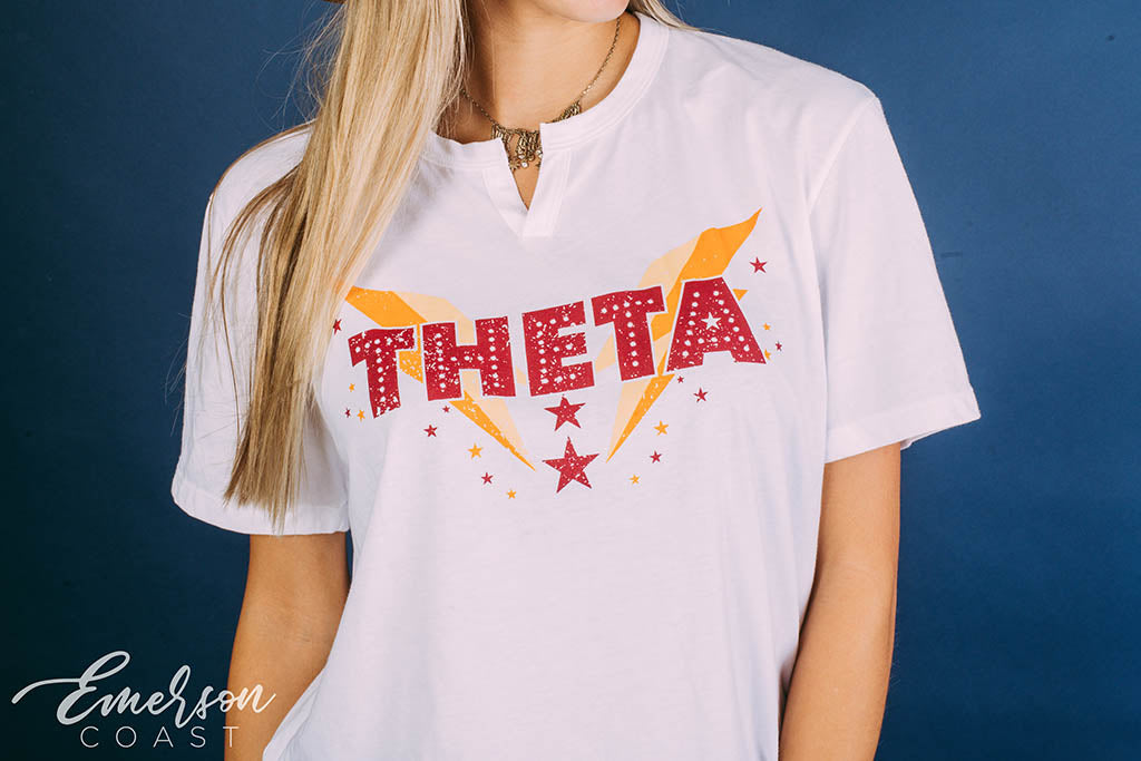 Theta Detailed PR Notch Tee - Emerson Coast
