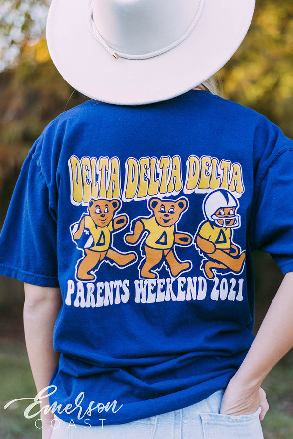 Delta Delta Delta Grateful Dead Parents Weekend Tee - Emerson Coast