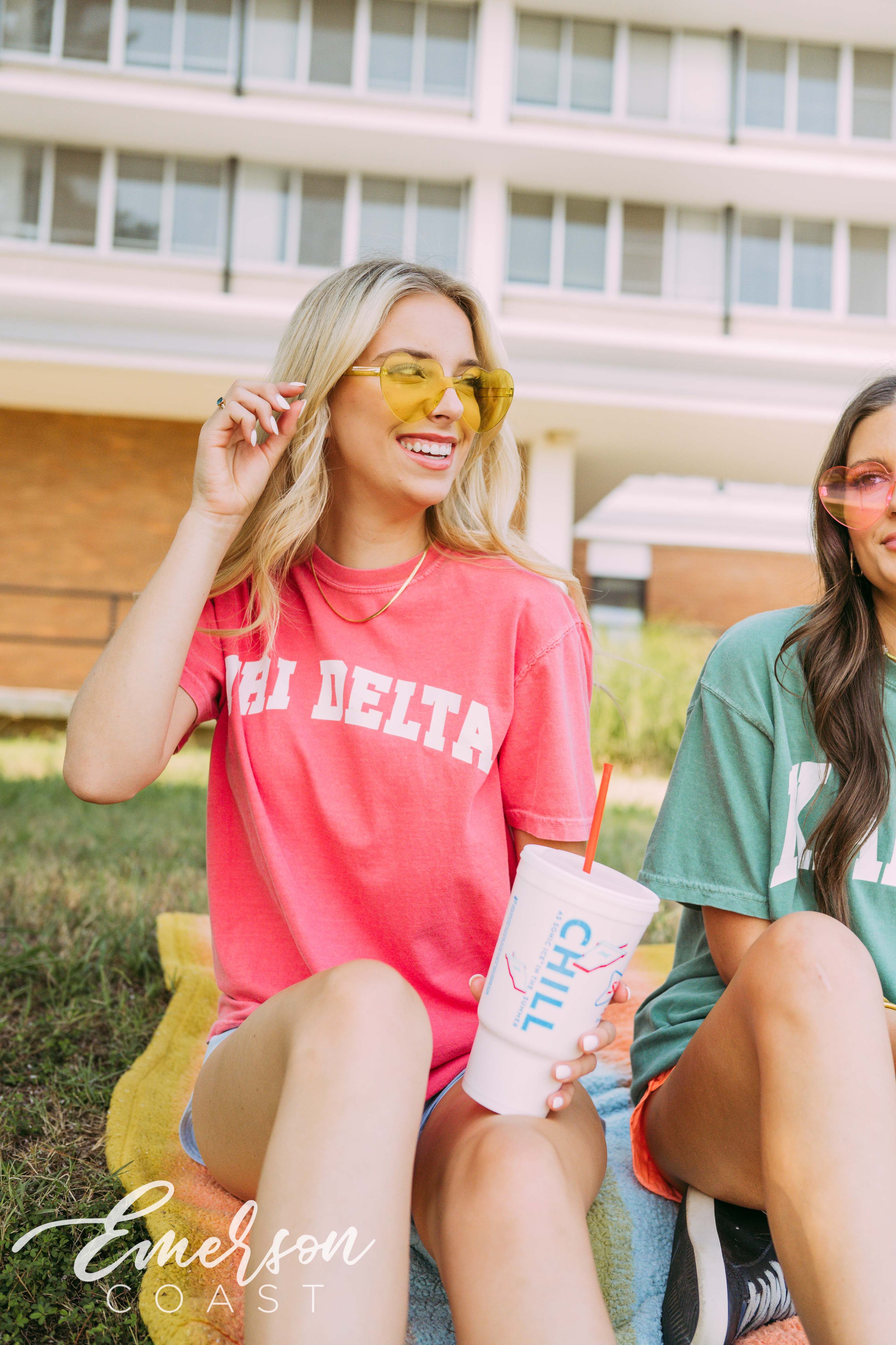 Delta Delta Delta PR Varsity Tee - Emerson Coast