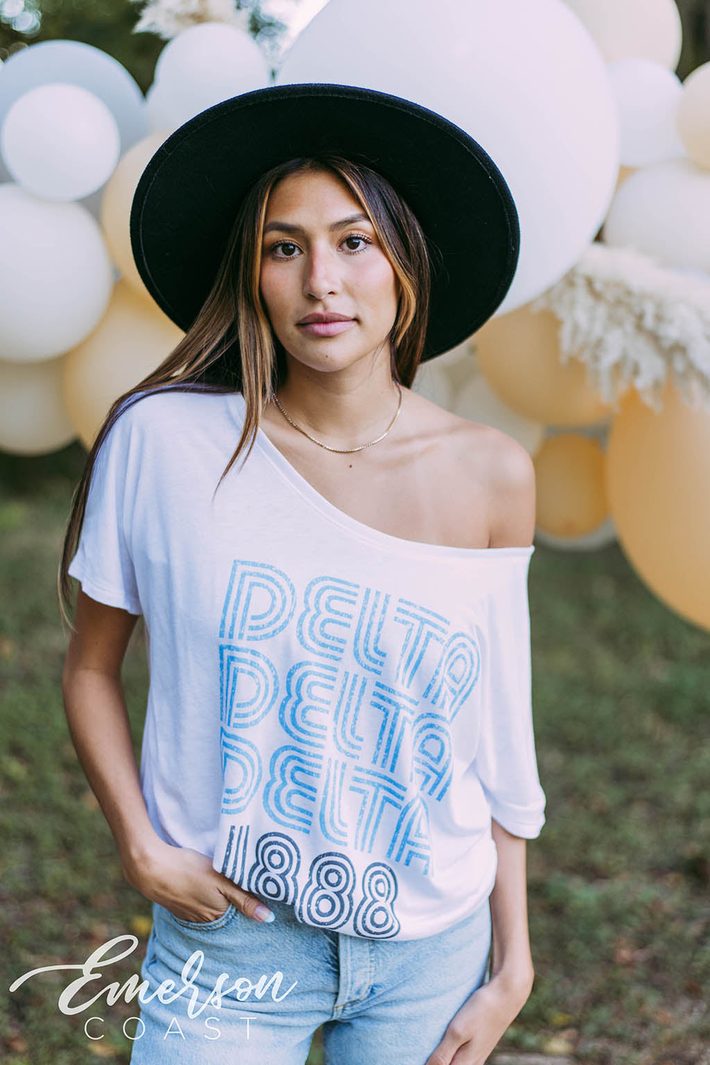 Delta Delta Delta Retro Slouchy Tee - Emerson Coast