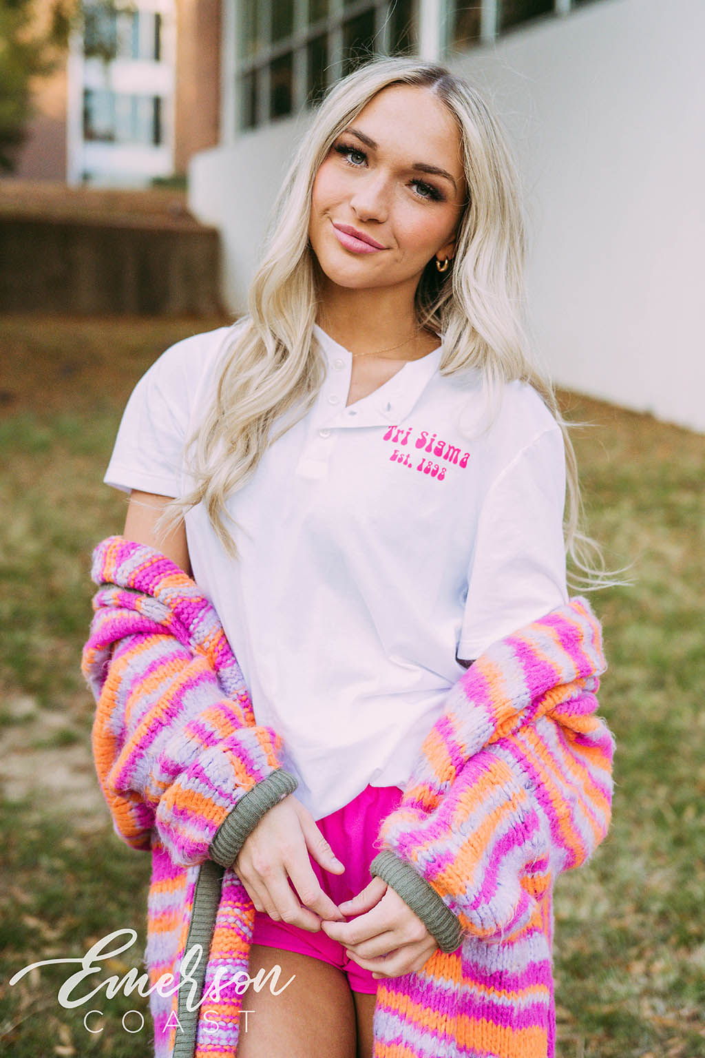 Tri Sigma PR Simple Henley Tee - Emerson Coast