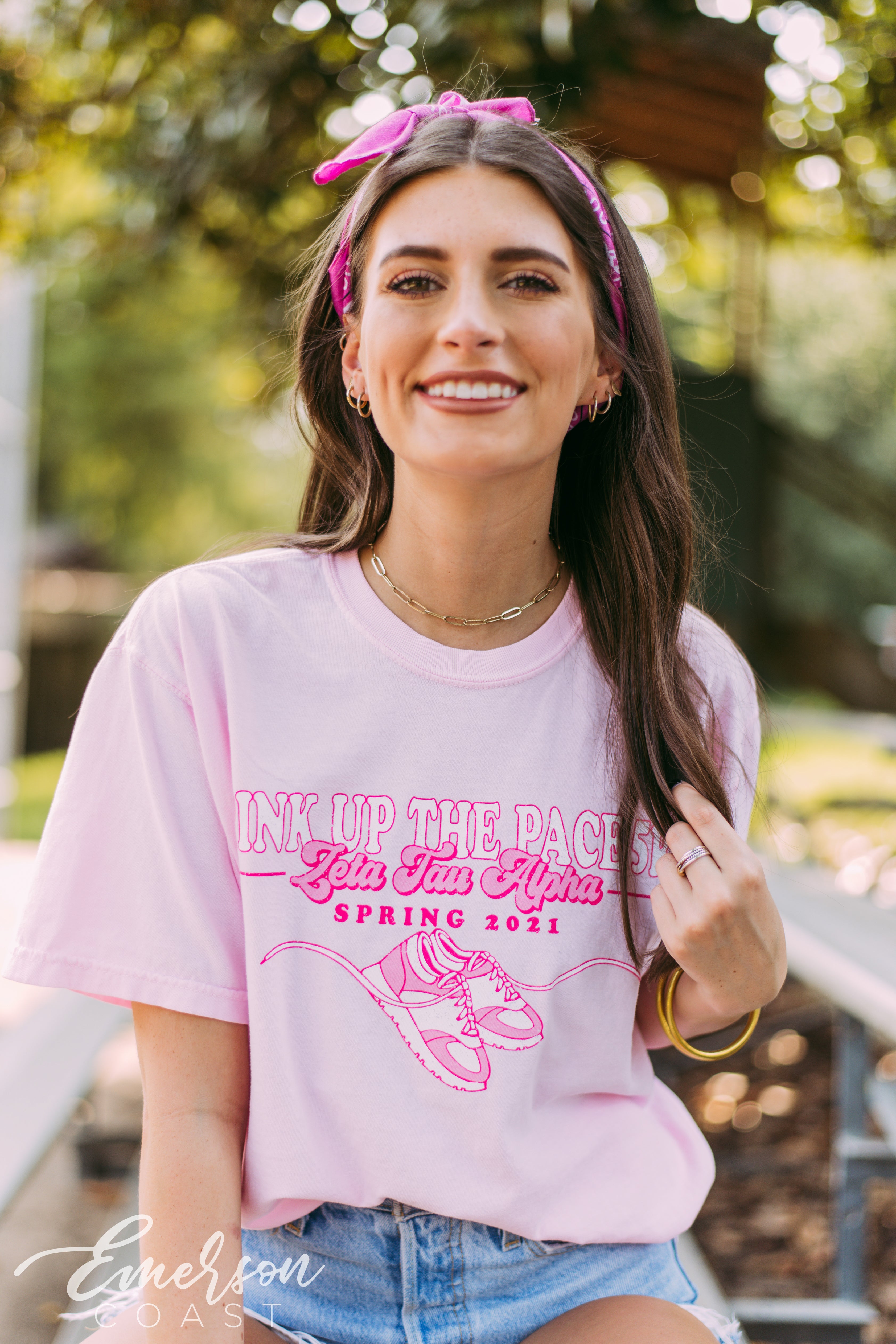 ZTA Pink Up The Pace Tee - Emerson Coast